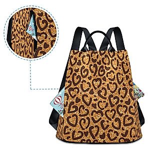 senya Women's Fashion Backpack Purses Handbags Brown Leopard Shoulder Bag Travel bag