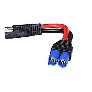 LIXINTIAN (2-Pack) SAE to EC5 Male Plug Quick Connection Adapter Connector, Suitable for Solar Battery Car Battery -10AWG 15cm