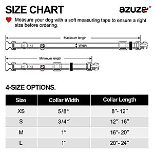 azuza 2 Pack Reflective Soft Neoprene Padded Dog Collars, Adjustable Pet Collar with ID Tag Ring, Safe and Comfy for Small Dogs,Hot Pink/Pink,S