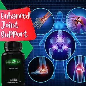 Research Labs 450,000 Premium Hemp Capsules, 2 Fer 1 Package! 100% Organic All Natural Oil, Worry Nervousness Body Ache Stress Support