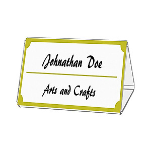 2 Pack Sign Holder 4 x 6 Inch 3 Sided Display Clear Acrylic Restaurant Menu Triangle Shape Table Tent Drink Food Ad Display Countertop Printed Material Advertisements POP by Marketing Holders