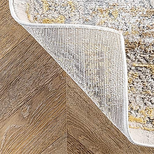 nuLOOM Shaunte Vintage Speckled Area Rug, 5' Round, Gold