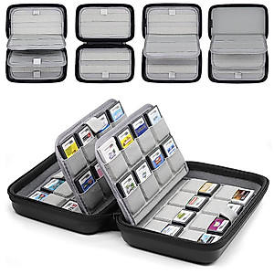 sisma 64 DS 3DS Switch Game Case Compatible with Nintendo Game Cartridges,Game Cards Holder Organizer Home Storage Travel Safekeeping Carrying Case