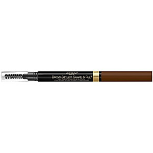 L'Oreal Paris Makeup Brow Stylist Shape and Fill Mechanical Eye Brow Makeup Pencil, Light Brunette, 0.008 oz.