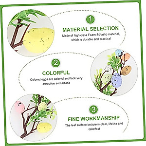 NOLITOY 1pc Easter Egg Cuttings Easter Eggs Branches Easter Cake Toppers Fake Eggs Bouquet Artificial Flowers Bouquet Easter Egg Flower Arrangement Easter Crafts Faux Plant Stems