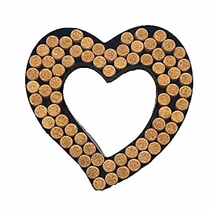 Decomil Wine Cork Holder (Heart) | Decorative Wine Cork Holder (Heart) | Wall Art Cork Holder Decor (Heart)