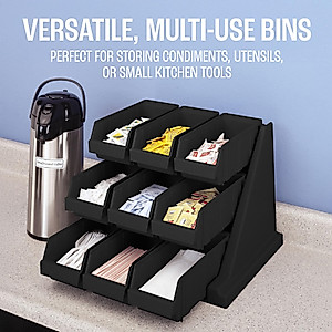 Cambro 9RS9110 Organizer Versa Pack 9 Bin Black Case of 1
