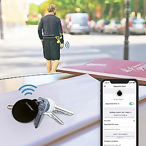 SwiftFinder Key Finder, Bluetooth Tracker and Item Locator for Keys, Bags, and More; iOS and Android Compatible, Water Resistance with 6 Months Replaceable Battery