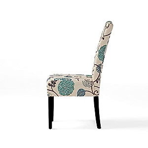Christopher Knight Home Pertica Fabric Dining Chairs, 2-Pcs Set, Polyester White And Blue Floral