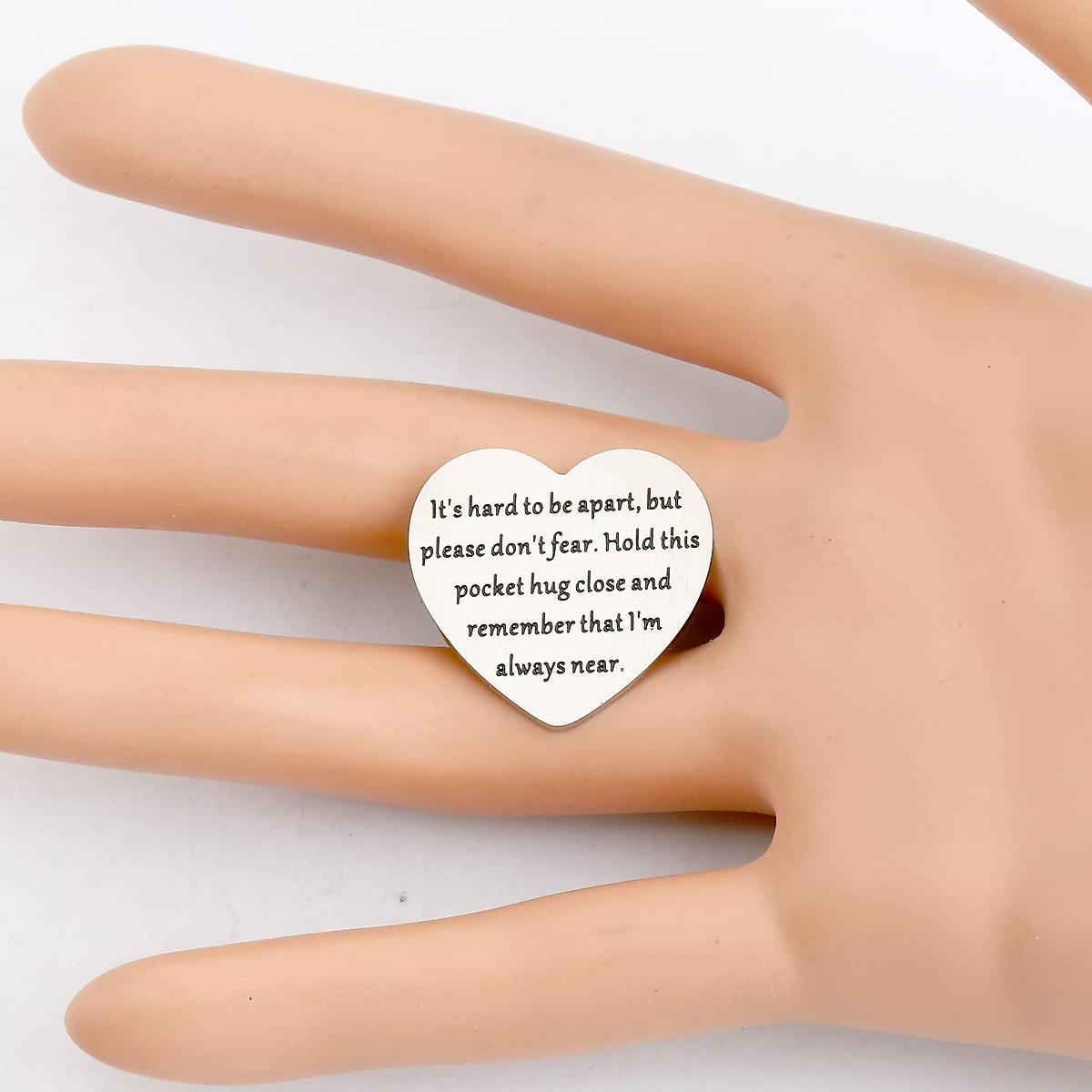 BLEOUK Pocket Hug From Heaven Pocket Token Condolences Bereavement Gift Keepsake Jewelry (hard to be apart)