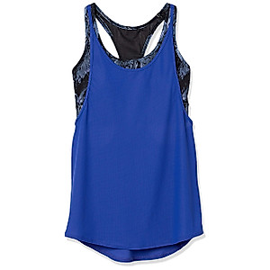 TYR womens Storm Madison 2n1 Tank Swimsuit, Blue, Large US