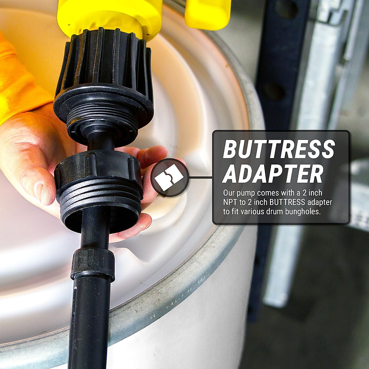 TEAR PUMP - Adjustable Intake (22.6 to 34-inch) 55 Gallon Drum Pump (4.2 GPM) Electric Drum Barrel Pump with Precise Meter for Diesel/Gas / E85 / DEF/Antifreeze/Windshield Washer Fluid