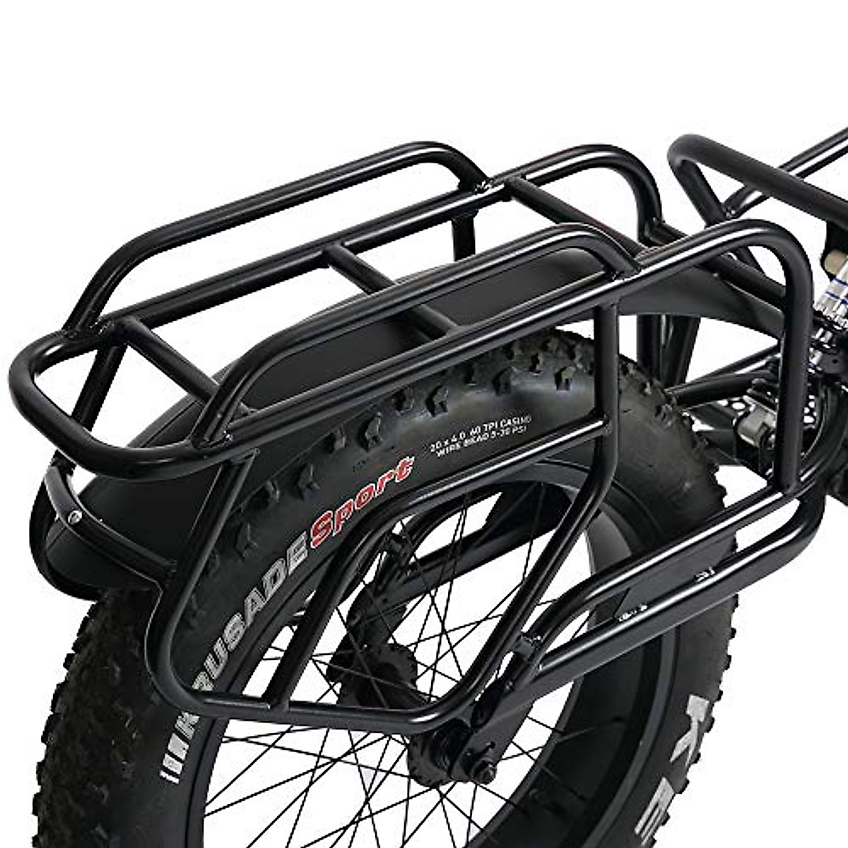 QuietKat 20QKCTSW Rear Cargo Trailer, Single Track FatTire Off Road, 14”x 24” Storage