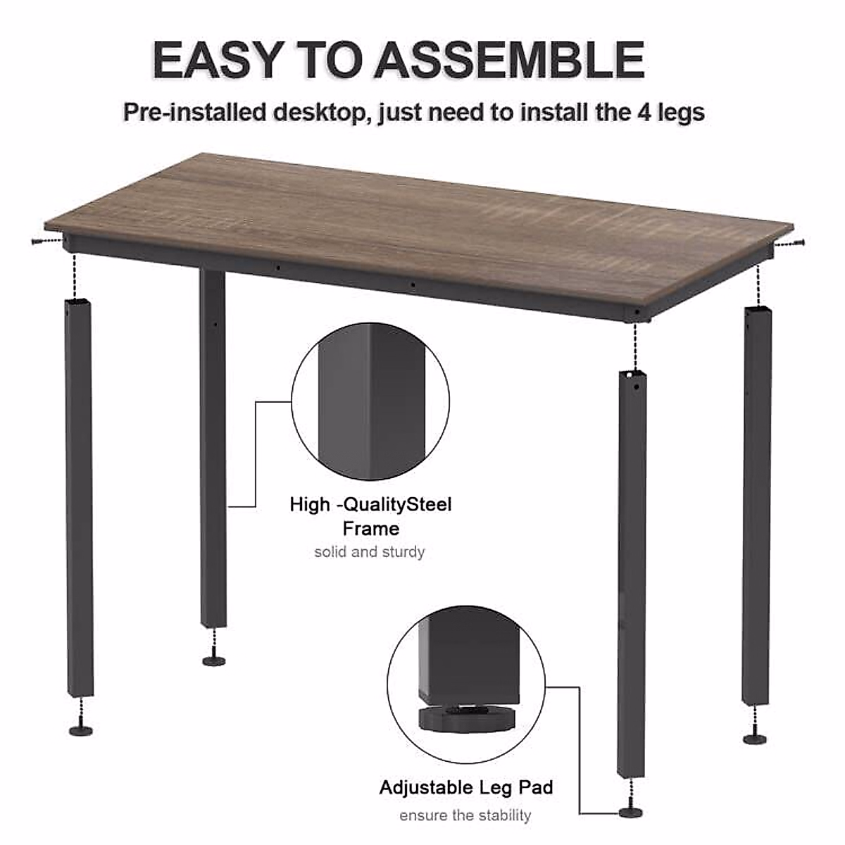 Weehom Computer Desk Home Office Writing Desk Study Laptop/Dining Table