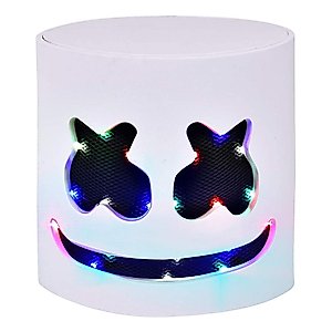 Omaky Halloween LED DJ Mask Music Festival Full Head Light Up Masks for Man Women Kids Thanksgiving Christmas Halloween Party