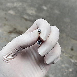 FINE4U Titanium Belly Button Rings 14G 10mm - ASTM F136 Implant Grade Real Titanium Belly Ring, Internally Threaded Hypoallergenic Navel Piercing Jewelry for Gift idea (Clear)