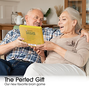 Keeping Busy Match The Shapes Wooden Game for Older Adults with Dementia - Matching Pairs Board Game - Cognitive Games for Elderly - Engaging Alzheimers and Dementia Activities for Seniors