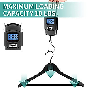 Perfecasa Premium Wooden Clothes Hangers 20 Pack, Suit Hangers with Noise Canceling Hook, Non Slip Pant Bar and Two Open Notches (Black Color)