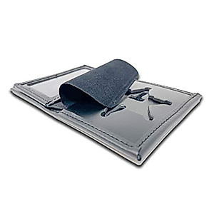 6 Point Star Hidden Badge Bifold WALLET - Genuine Leather Badge 2.9 x 2.57 & ID Holder 2.37 x 3.75 Credit Card WALLET