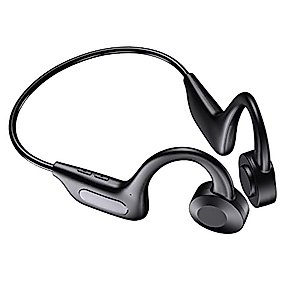 Open Ear Air Conduction Bluetooth Headphones, AOCOAKW Ear Hook Wireless Sports Earphones with Mic Lightweight 5 Hrs Playtime for Workouts, Running, Cycling, Gyming