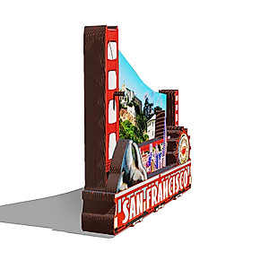 USA Wooden San Francisco Magnet 3D Fridge Magnets Travel Collectible Souvenirs Decorations Handmade Crafts-3