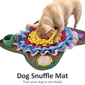 Cdycam Dog Snuffle Mat, Slow Feeding Lick Pad, Strawberry Dog Chew, Corn Squeak Puppy Toy for Small Medium Large Breeds, Interactive Puzzle Toys for Training Foraging Enrichment Skills