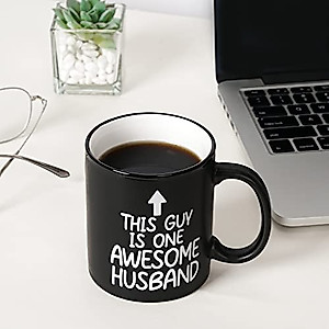 Husband Gift for Men | Funny Husband Coffee Mug Gifts for Husbands | Husband Birthday Gift, Father's Day Present, Anniversary Idea, Christmas Gift | Awesome Husband | Black Mug, 11.5oz Coffee Cup