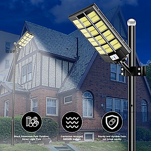 loyoele 16.5Ft Solar Street Light Pole for Parking Lots, Courtyards, Streets, Backyards, Outdoor House - Durable Weather-Resistant Street Poles