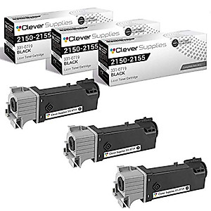 CS Compatible Toner Cartridge Replacement for Dell 2150 331-0719 Black 2155 2155cdn 2155cn 2150 2150cdn 2150cn 3000 Each Page Yield 3 Set