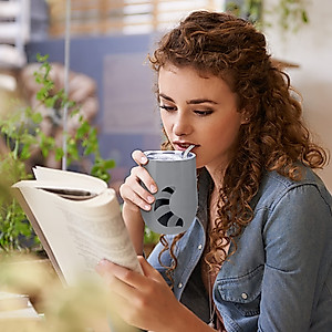 NymphFable 12oz Raccoon Cup Insulated Wine Tumbler With Lid and Straw Double Wall Stainless Steel Travel Mug