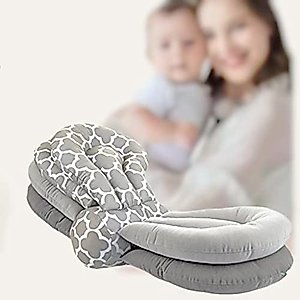 Multi-Function Breastfeeding Pillow Maternity Nursing Pillow- with Multiple Angle-Altering Layers Make Your Breastfeeding Easier, Gray