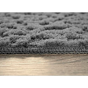 Garland Rug Ivy 2 Ft. X 12 Ft. Cinder Gray Geometric Solid Color Area Rug - Durable, Stylish, and Soft Rug for Living Rooms, Hallways, Bedrooms, and High-Traffic Areas