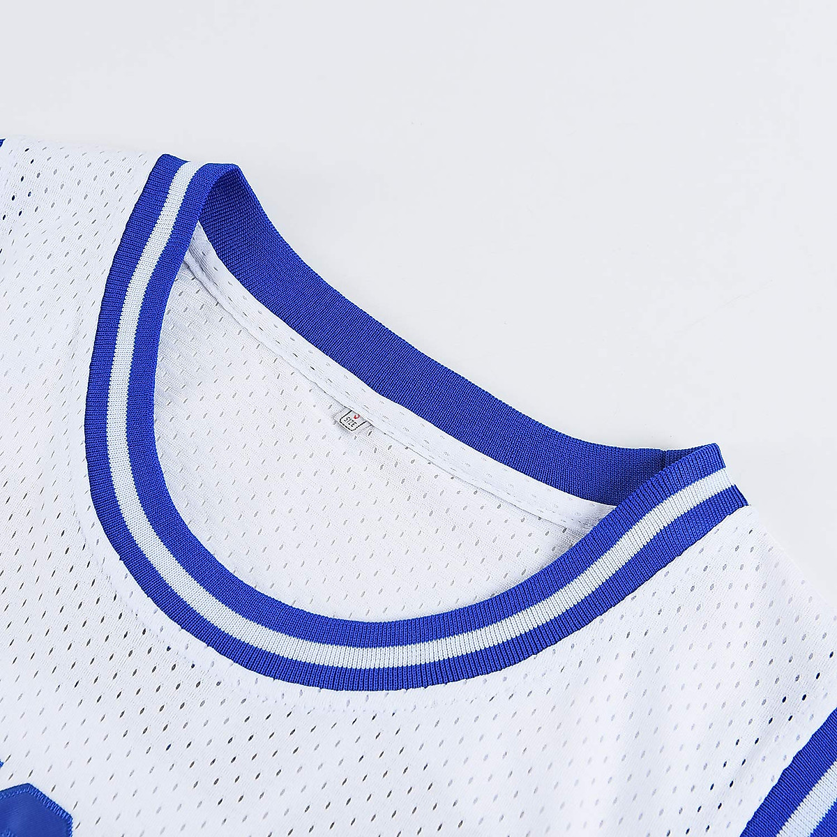 COMTOP Mens Lincoln #34 Jesus Shuttlesworth High School Movie Basketball Jersey for Adult White L