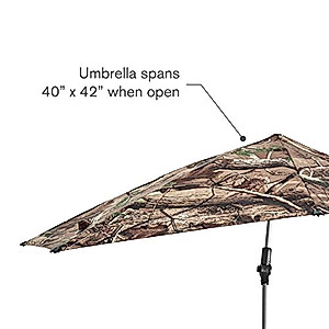 Sport-Brella Versa-Brella SPF 50+ Adjustable Umbrella with Universal Clamp, Regular, Camo
