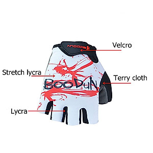 UPANBIKE Cycling Gloves Bike Gloves Half Finger Biking Gloves for Men Women Road Bike MTB Bicycle Gloves Breathable for Cycling Workout Gym Training Outdoor Sports(Large,White)