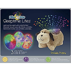 Pillow Pets Signature Snuggly Puppy Sleeptime Lite, 1 Count (Pack of 1), Brown