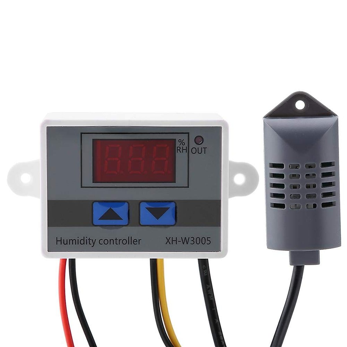 Digital Humidity Controller，XH-W3005 Hygrometer Switch Controller Digital Humidity Sensor 0~99% RH 12V/24V/220V(12V)