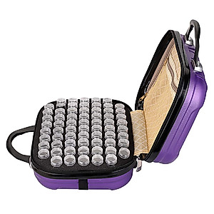 Hipiwe 132 Bottles Diamond Painting Storage Carring Case - Hardshell DIY 5D Diamond Art Craft ccessory Container Embroidery Organizer Bag for Storage Jewelry Beads Sewing Pills