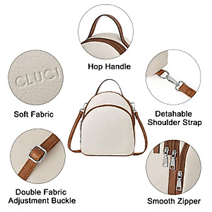 CLUCI Small Backpack for Women Leather Backpack Travel Backpack Purse Lady Fashion Mini Bookbag Convertible Handbags