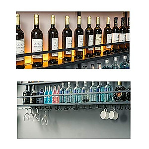 Wine Rack Wrought Iron Vintage Wine Rack Upside Down Wine Rack Creative Shelf Wall-Mounted Wine Rack Goblet Holder Wine Rack Glassware Rack Cup Holder