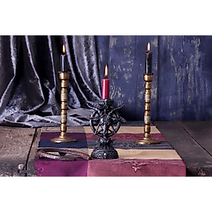 Nemesis Now Baphomet Candle Holder, Occult Decor, Hand-Painted Resin, Pentagram Base, 15.5cm