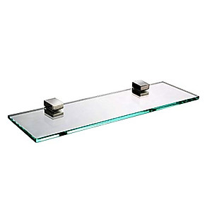 XVL 15-Inch Bathroom Glass Shelf Brushed GS3002L