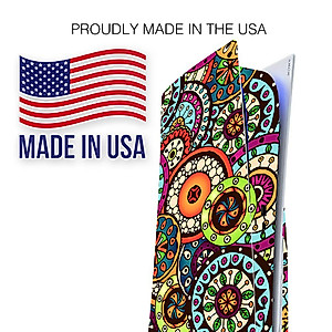 ITS A Skin Skins Compatible with Sony Playstation 5 Console Disc Edition - Protective Decal Overlay Stickers wrap Cover - Ethnic Circles Pattern