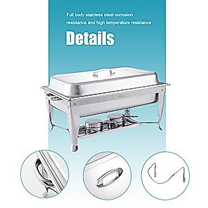 ORDINNER KIT 2 Pack 8QT Chafing Dish Buffet Set,Buffet Severs and Warmers Stainless Steel Chafer Set with Foldable Frame Chafing Server Set Food Warmer for Parties Catering Chafers C309