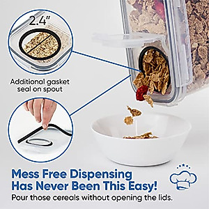 Cereal Containers Storage Set Large (4L,135.2 Oz), Airtight Food Storage Containers for Kitchen & Pantry Organization, Cereal Storage Container Set for Crunchiness, BPA Free Dispenser Keepers