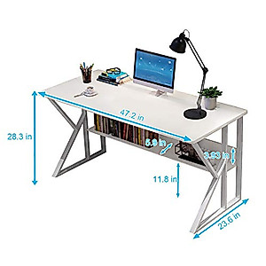 Computer Desk,Simple Home Desk Student Writing Desktop Desk Study Writing Table, Modern Simple Style Computer Desk,Office Desk Modern Simple Study Desk Laptop Table for Home Office