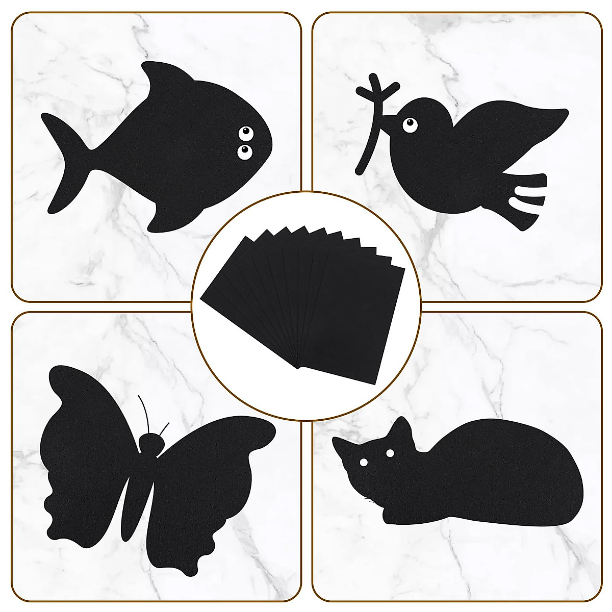 Mozeat Lens Black Felt Fabric, 10 Pcs 11.8 * 7.9 Inch Felt Sheets for Crafts, 1mm Thick Hard Fabric Skin Felt, Stiff Felt Sheet Felt Squares Material for DIY Projects Craftwork Patchwork Decoration