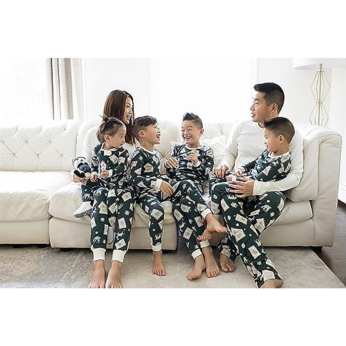 Burt's Bees Baby Baby Family Jammies Matching Holiday Organic Cotton Pajamas, Letters to Santa, Pets One Size