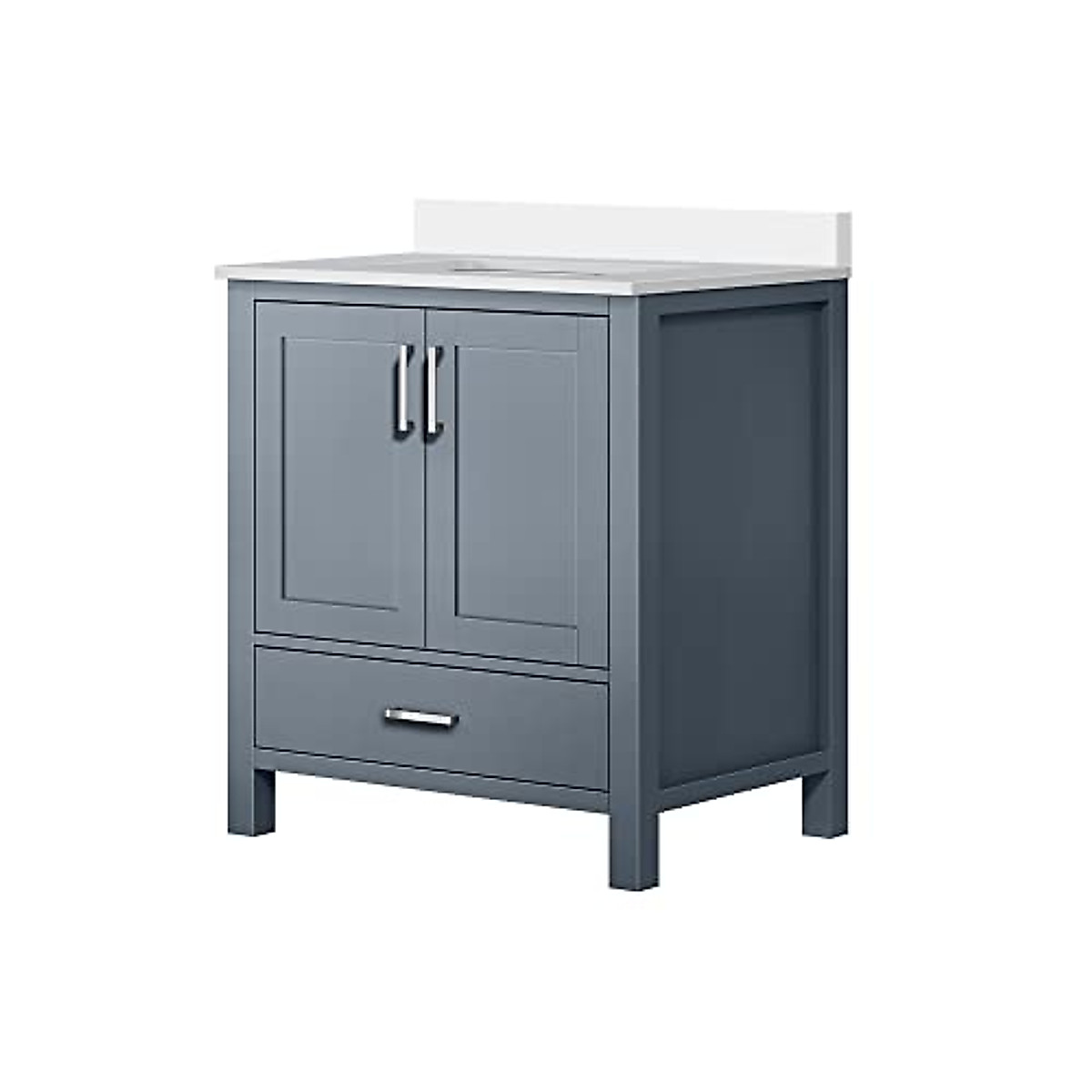 Bell+Modern Big Sur 30 in. W x 22 in. D Dark Grey Bath Vanity and Cultured Marble Top