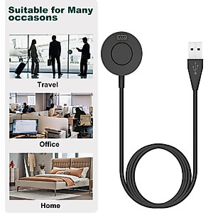 Charger Compatible for Garmin Fenix 5/5S/5X, Fenix 6/6S/6X, Fenix 7/7S/7X, Fenix 8 Charger Charging Stand, Charging Dock Station Cradle Holder with 1m USB Cable for Vivoactive 3/4/5 Smartwatch